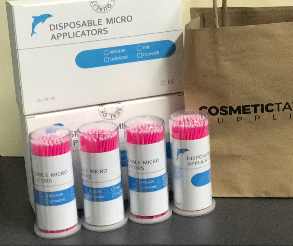 Disposable Micro Brush Applicators ( 4 Pack) – Cosmetic Tattoo Supplies